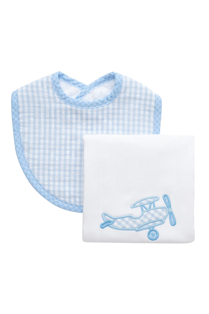 Basic Bib & Burp Set - Airplane – Lily Jane