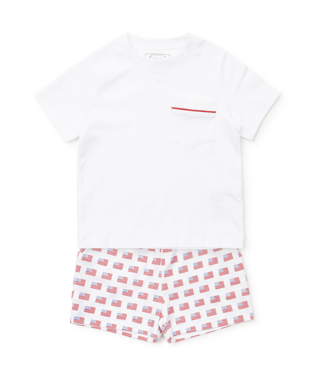 Lila and Hayes - Walker Short Set - American Flag – Lily Jane