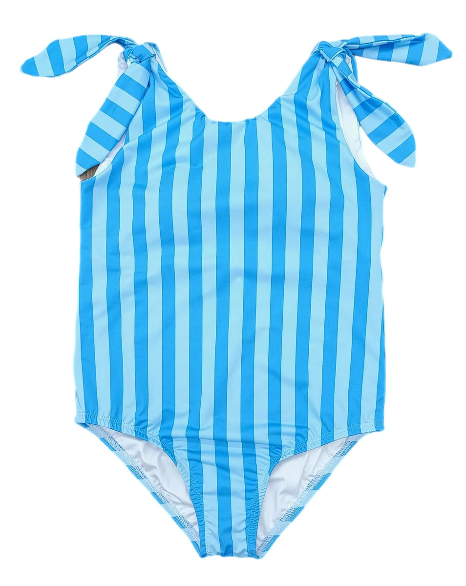 Be Elizabeth - One Piece Swim - Blue Stripe – Lily Jane