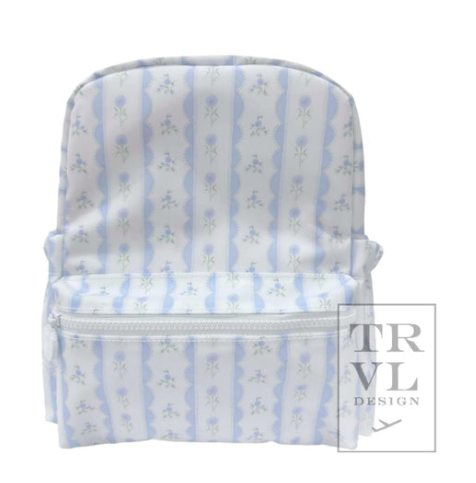 TRVL - Mini Backpack - Blue Ribbon Floral – Lily Jane
