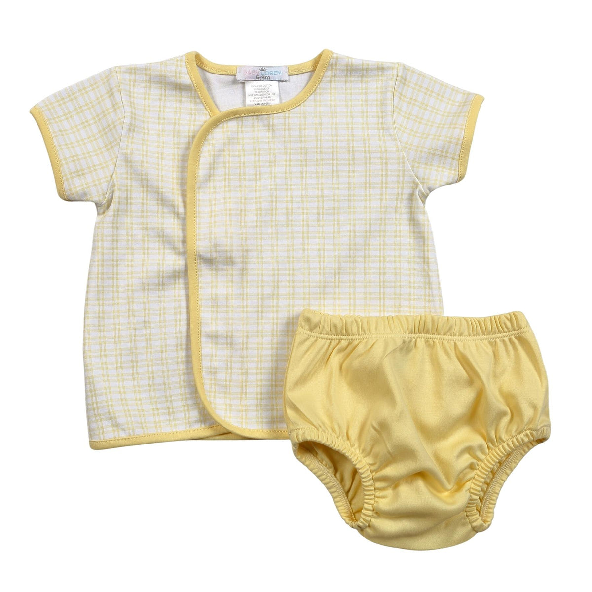 Diaper Set - Yellow Plaid – Lily Jane