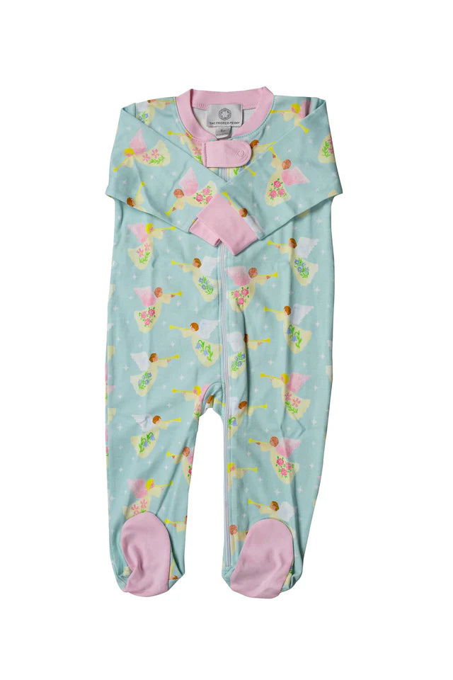 The Proper Peony - Heavenly Footed Zipper Pajama – Lily Jane